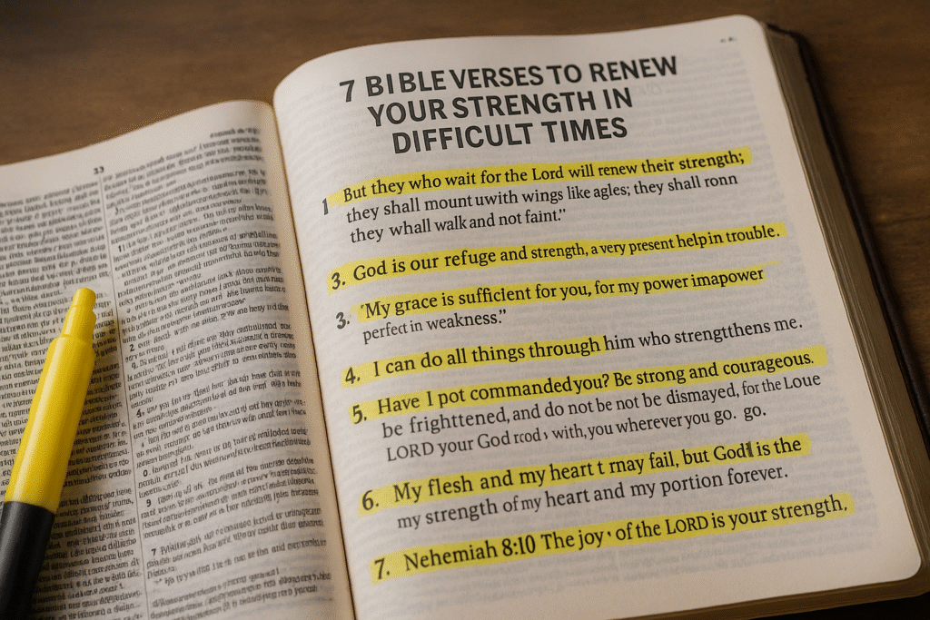7 Bible Verses to Renew Your Strength in Difficult Times – sal ...